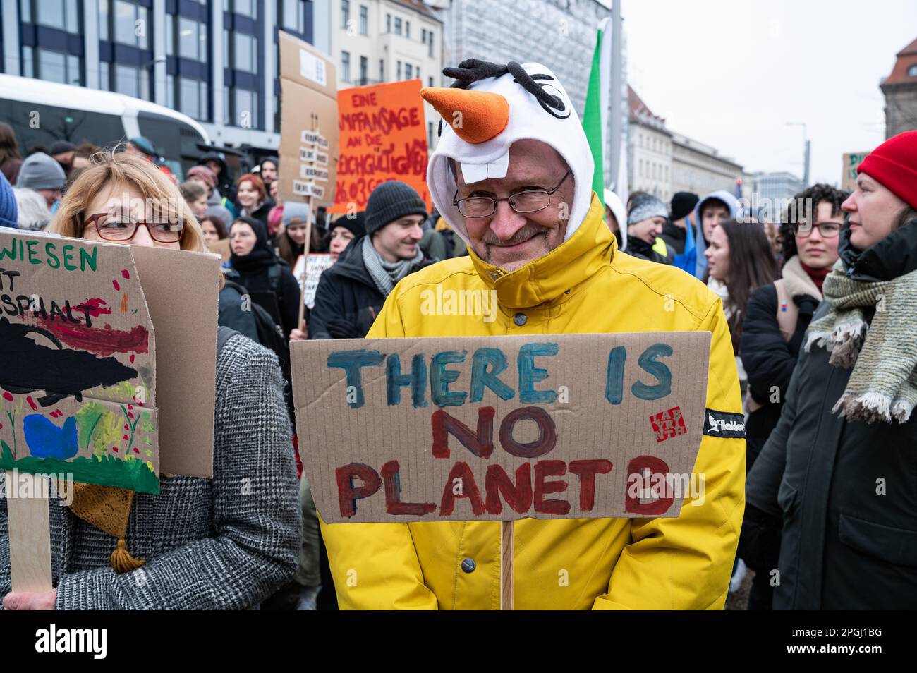 03.03.2023, Berlin, Germany, Europe - Climate activists at kick-off ...