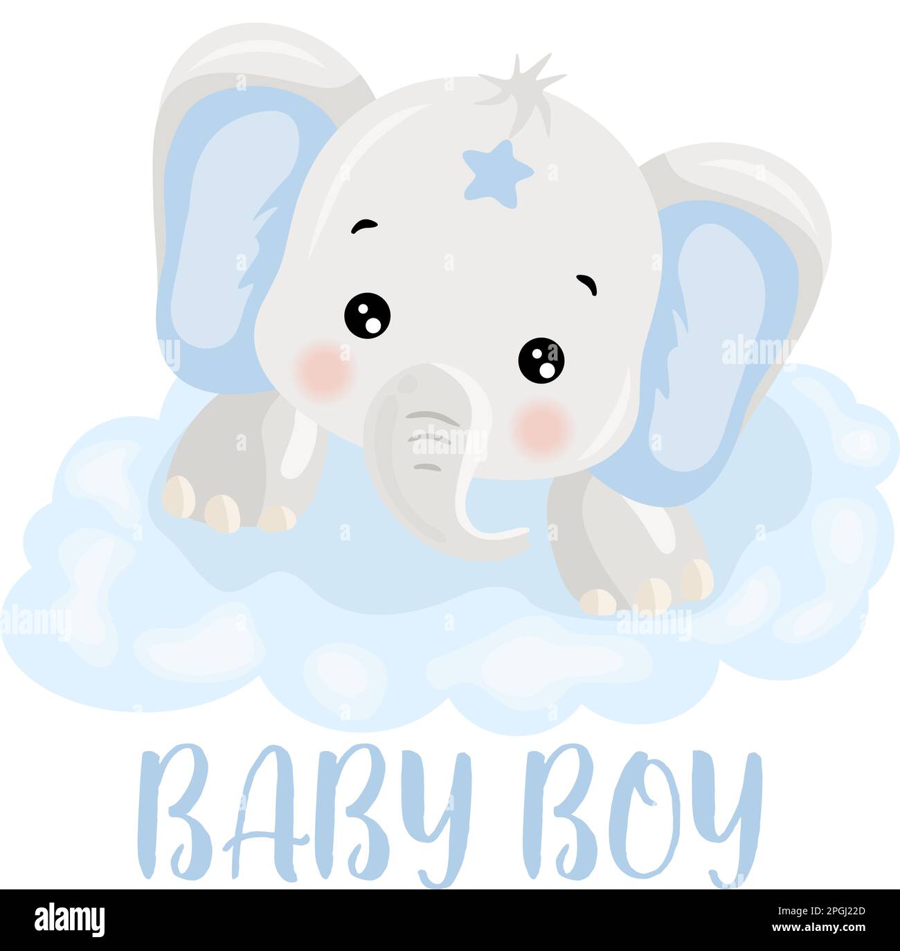 Baby Boy Elephant Cartoon