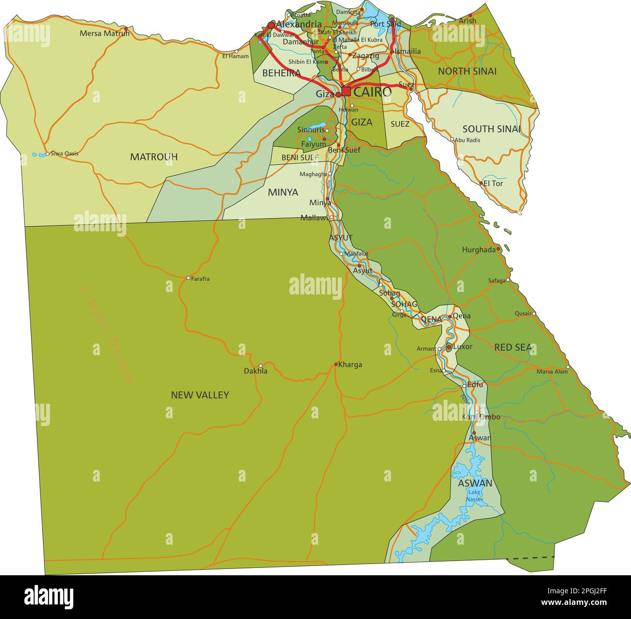 Lake Nasser Map Africa