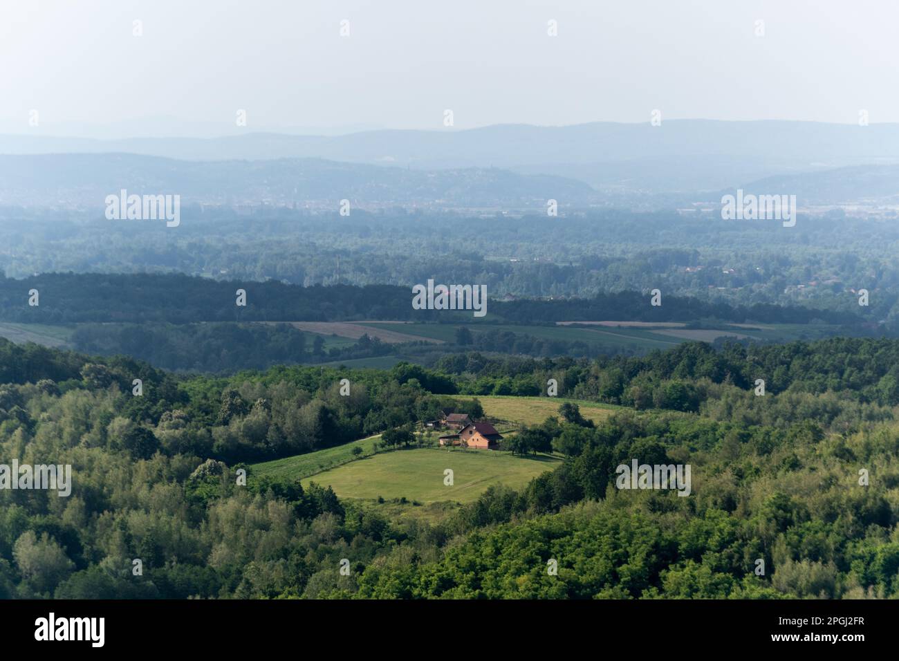 Aerial view house surrounded hi-res stock photography and images - Alamy