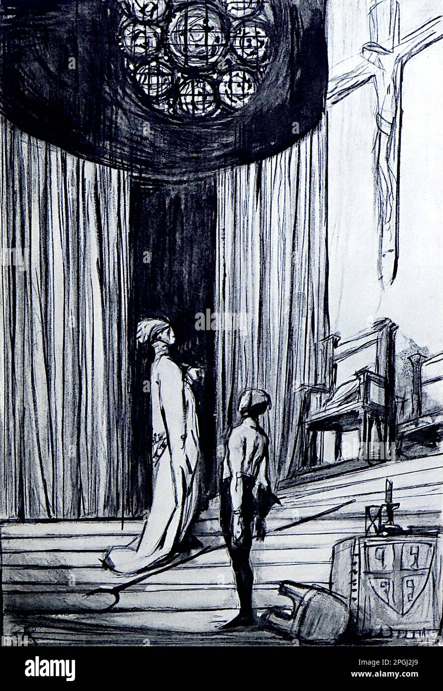 Warwick and the Executioner, from St. Joan by Bernard Shaw and ...