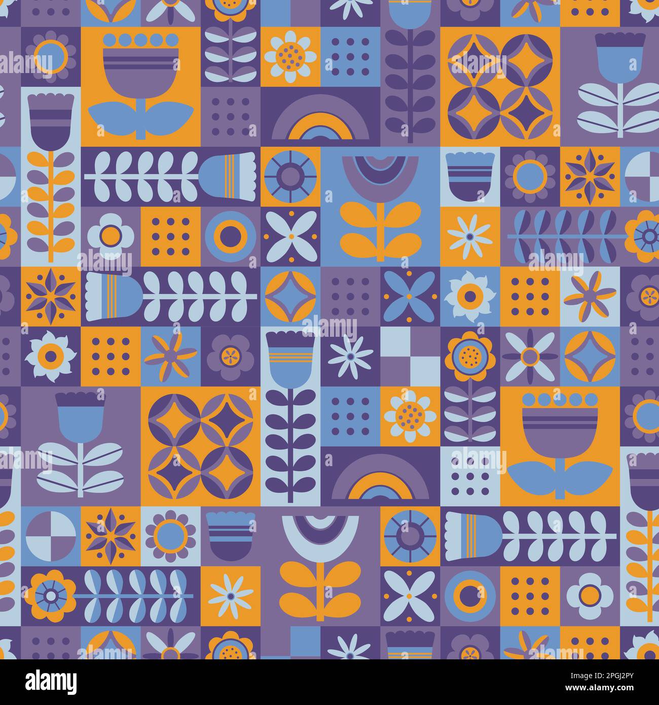 Modern trendy abstract minimalistic seamless pattern. Geometric ...