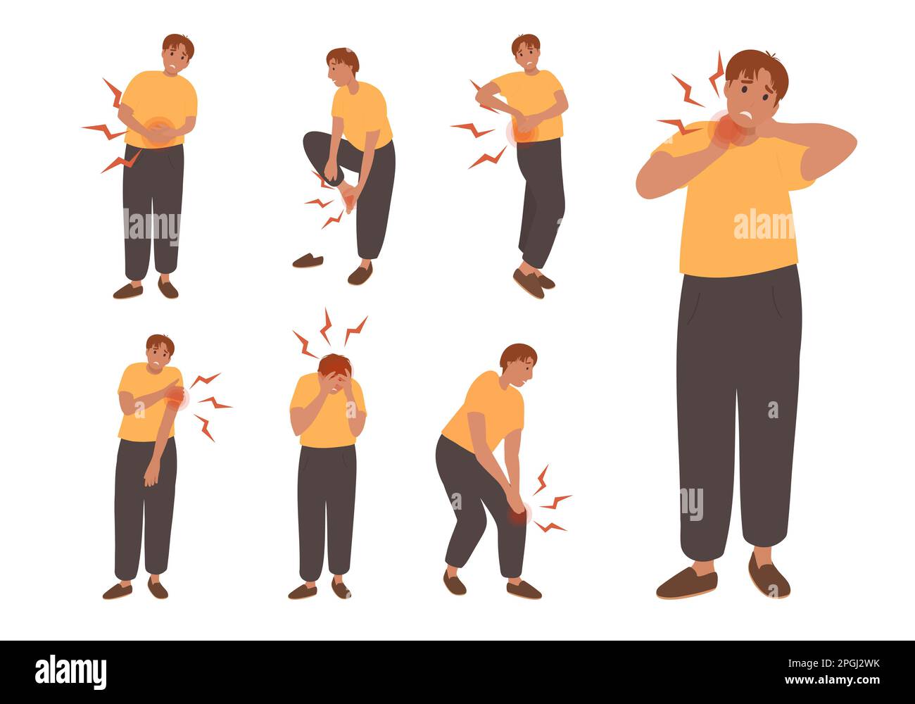 Man pain abdominal Stock Vector Images - Alamy