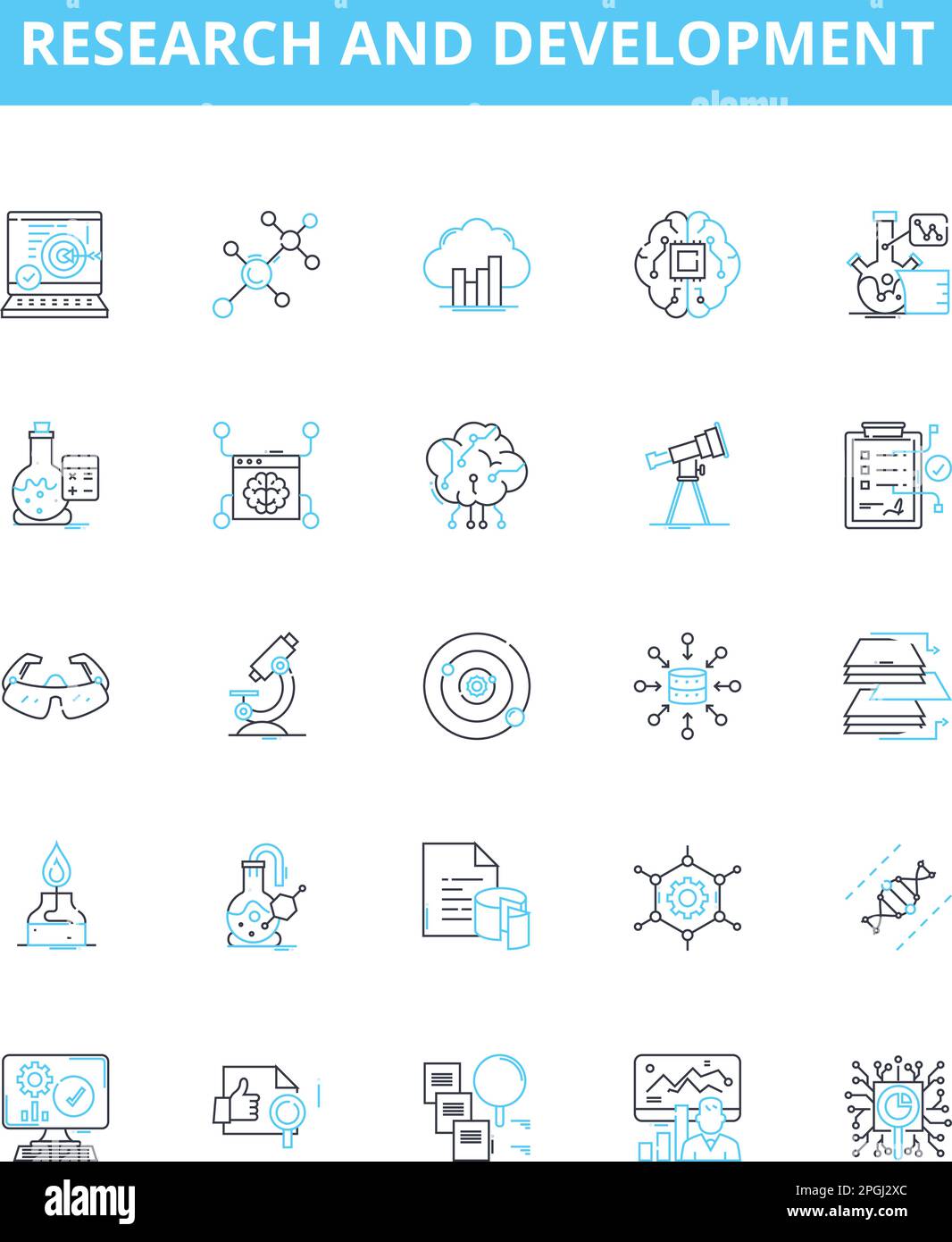 Research And Development Vector Line Icons Set Research Development