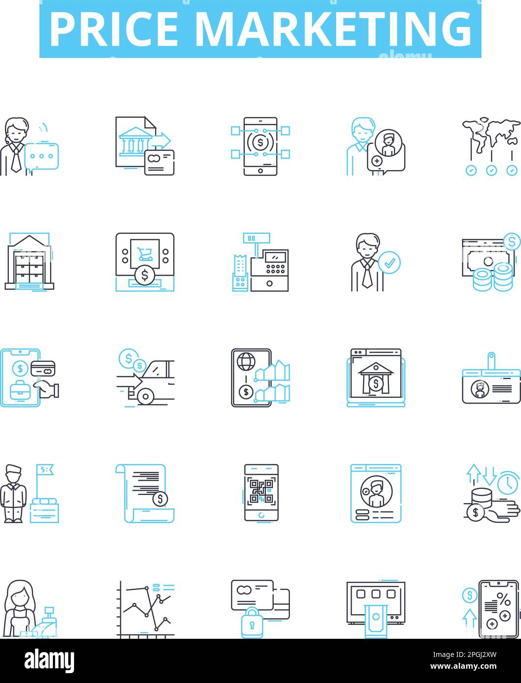 Price marketing vector line icons set. Pricing, Marketing, Cost ...