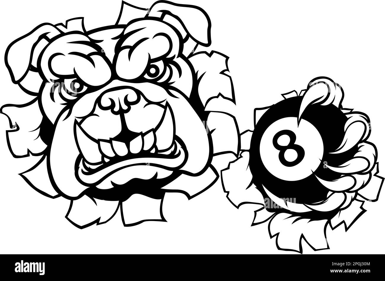 English bulldog dog cartoon coloring Cut Out Stock Images & Pictures ...