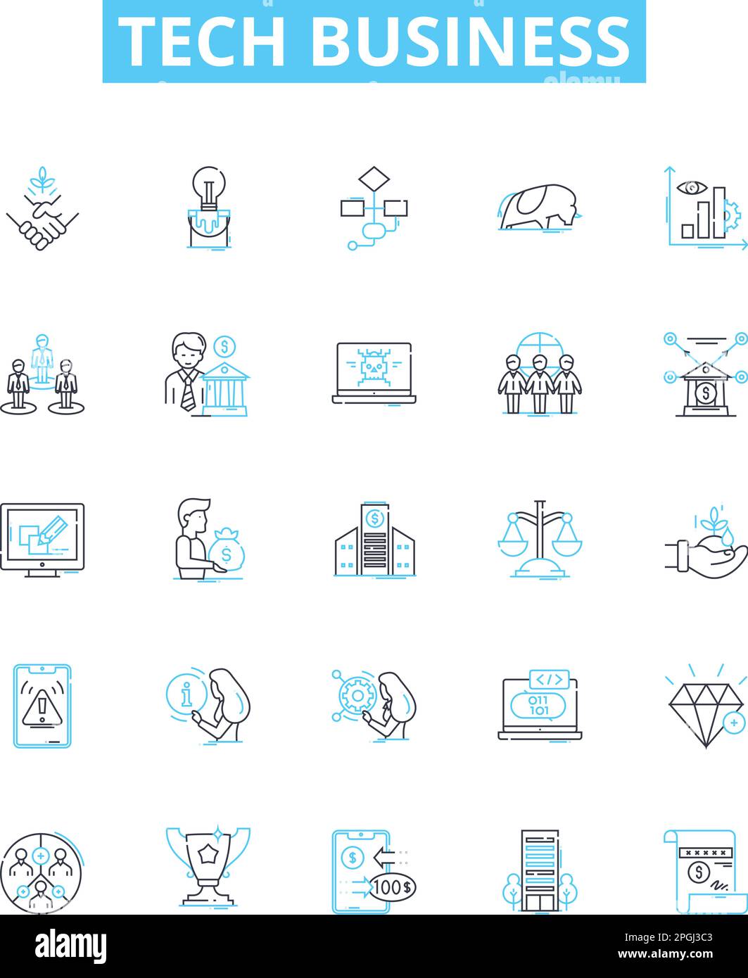 Tech business vector line icons set. Tech, Business, Software ... Tech business vector line icons set. Tech, Business, Software ...