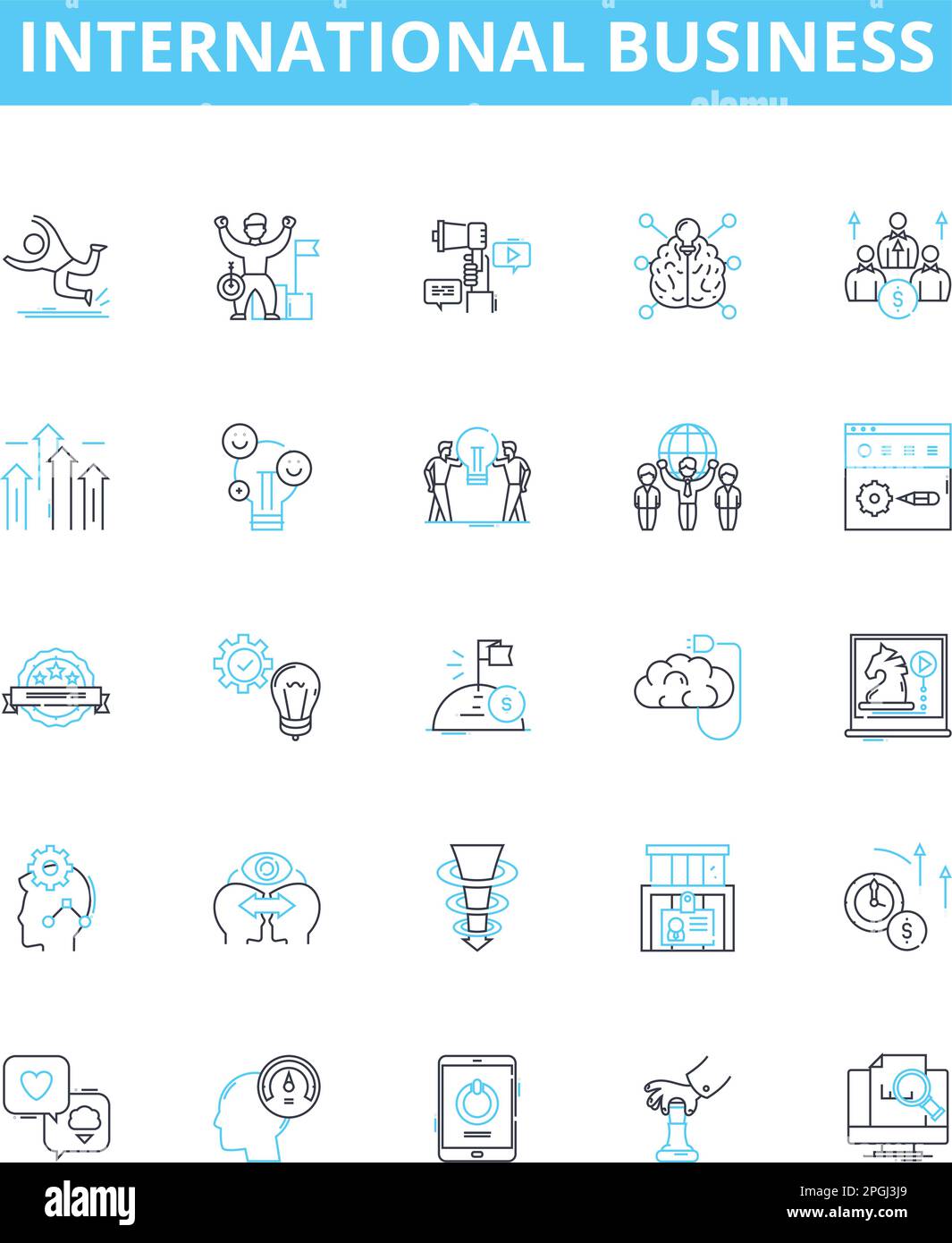 International business vector line icons set. Global, Trade, Export ... International business vector line icons set. Global, Trade, Export ...