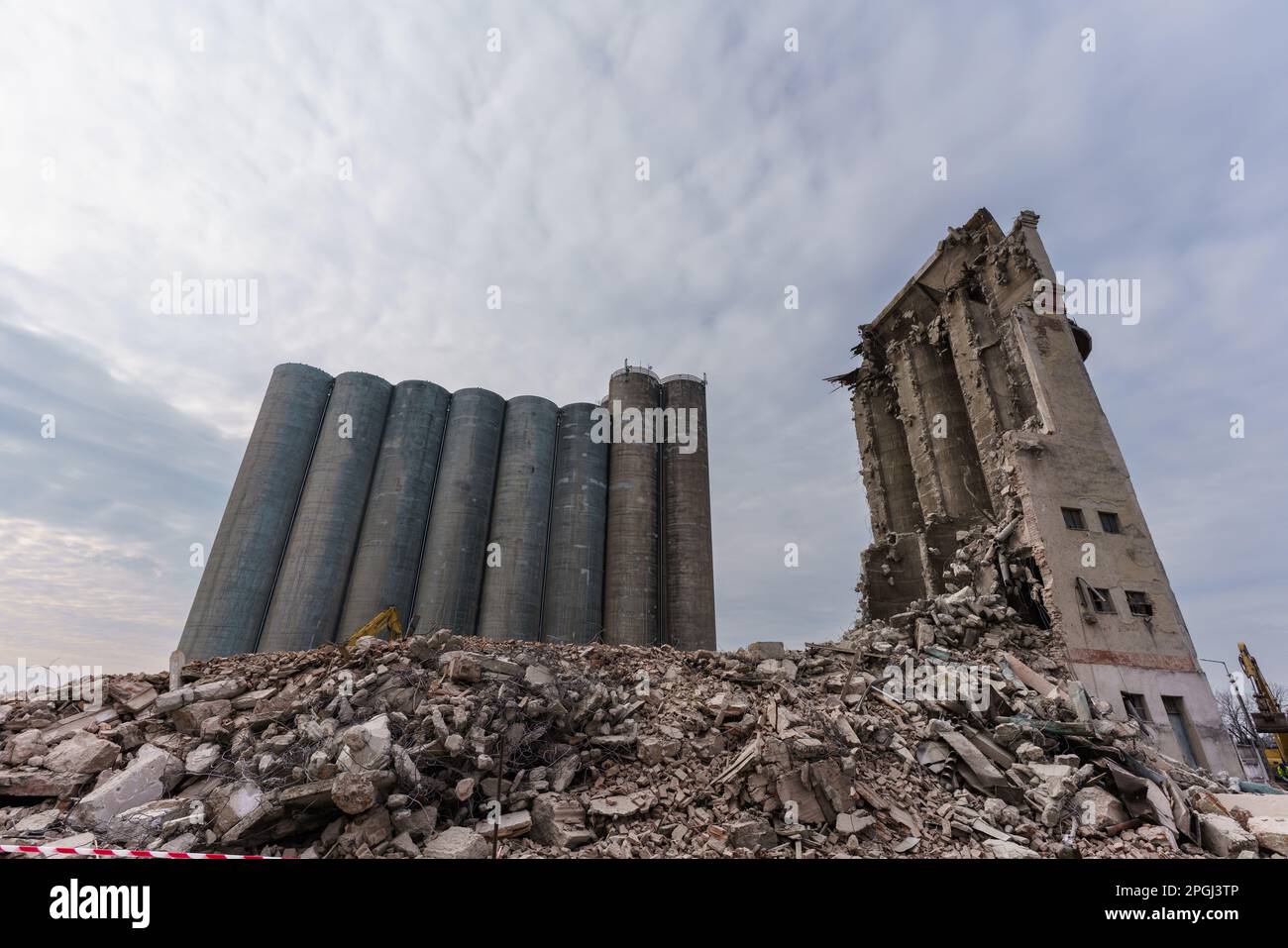 damaged monument building detail before full destruction Stock Photo ...
