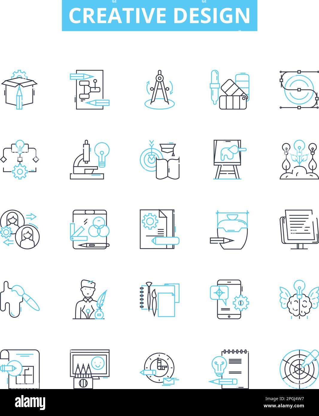 Creative design vector line icons set. Design, Creative, Artistic ... Creative design vector line icons set. Design, Creative, Artistic ...