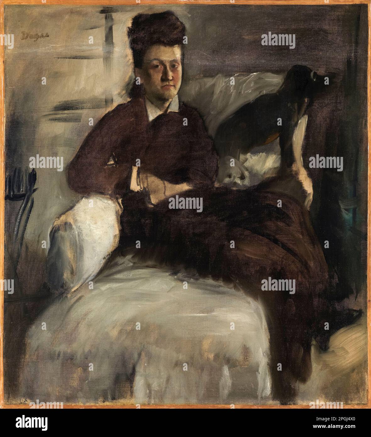 Portrait of Madame Jeantaud, painting in oil on canvas by Edgar Degas ...
