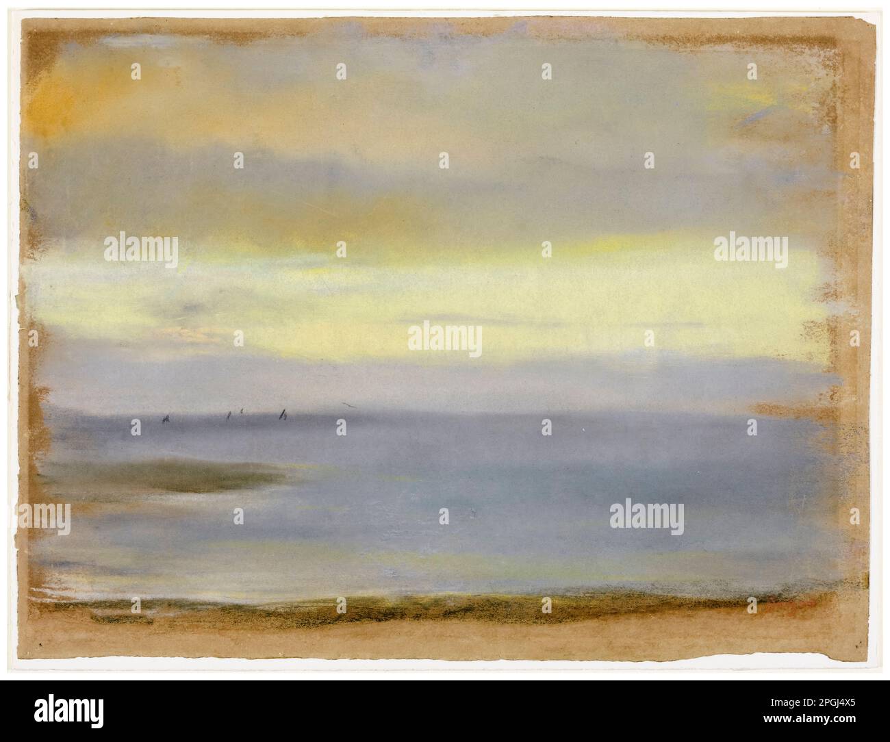 Edgar Degas, Marine: Sunset, pastel painting, 1869 Stock Photo - Alamy
