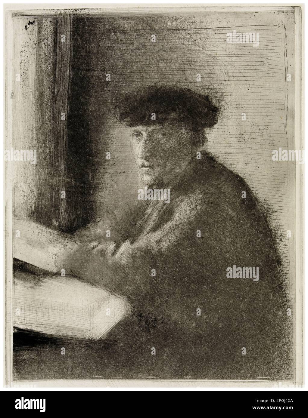 Edgar Degas, The engraver Joseph Tourny in half figure, portrait ...