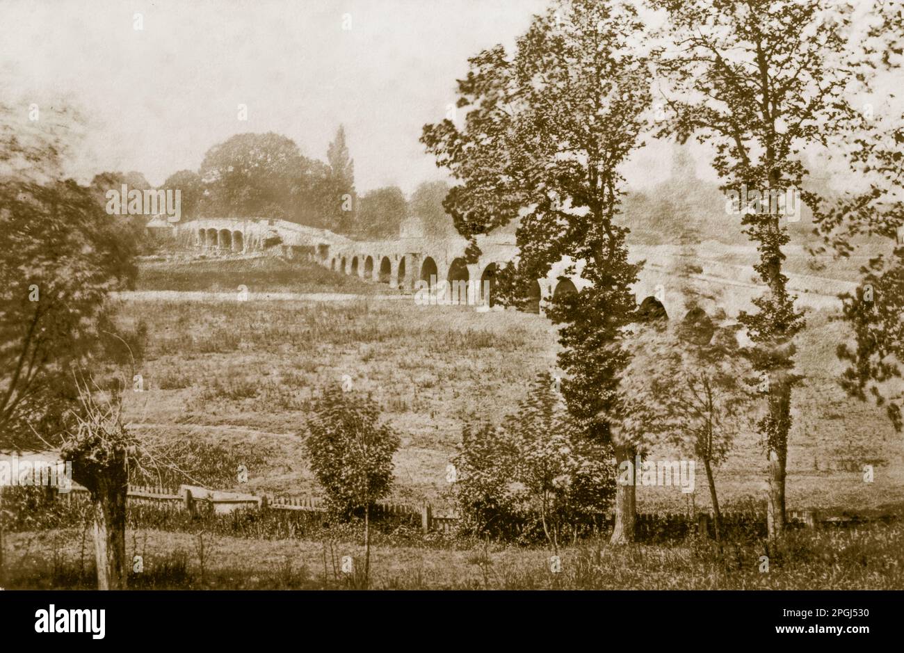 Walton On Thames Bridge !878. Photographed by Alfred Seeley Stock Photo ...
