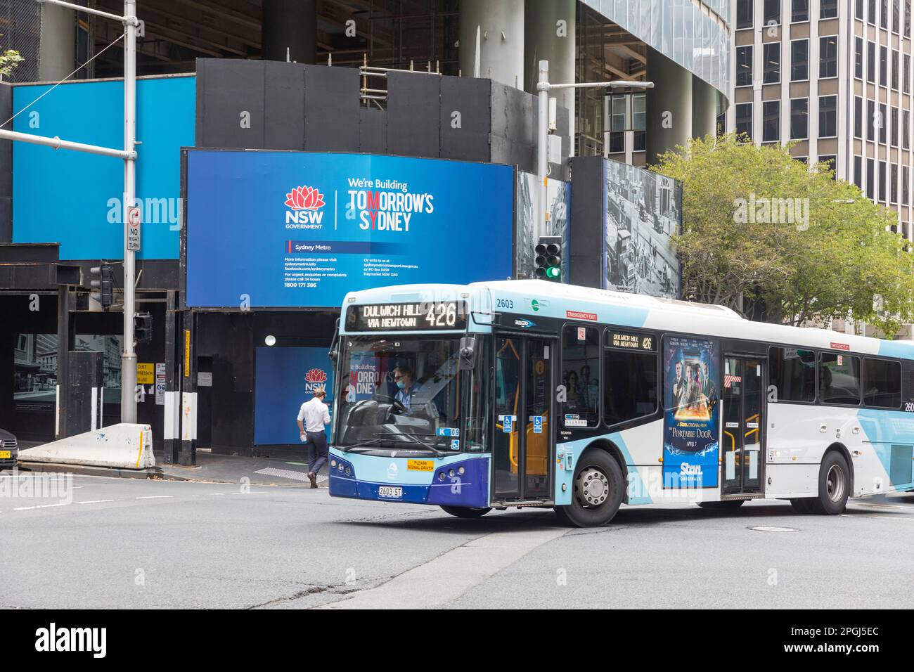 Sydney single decker bus in Sydney city centre,NSW,Australia 2023 Stock ...