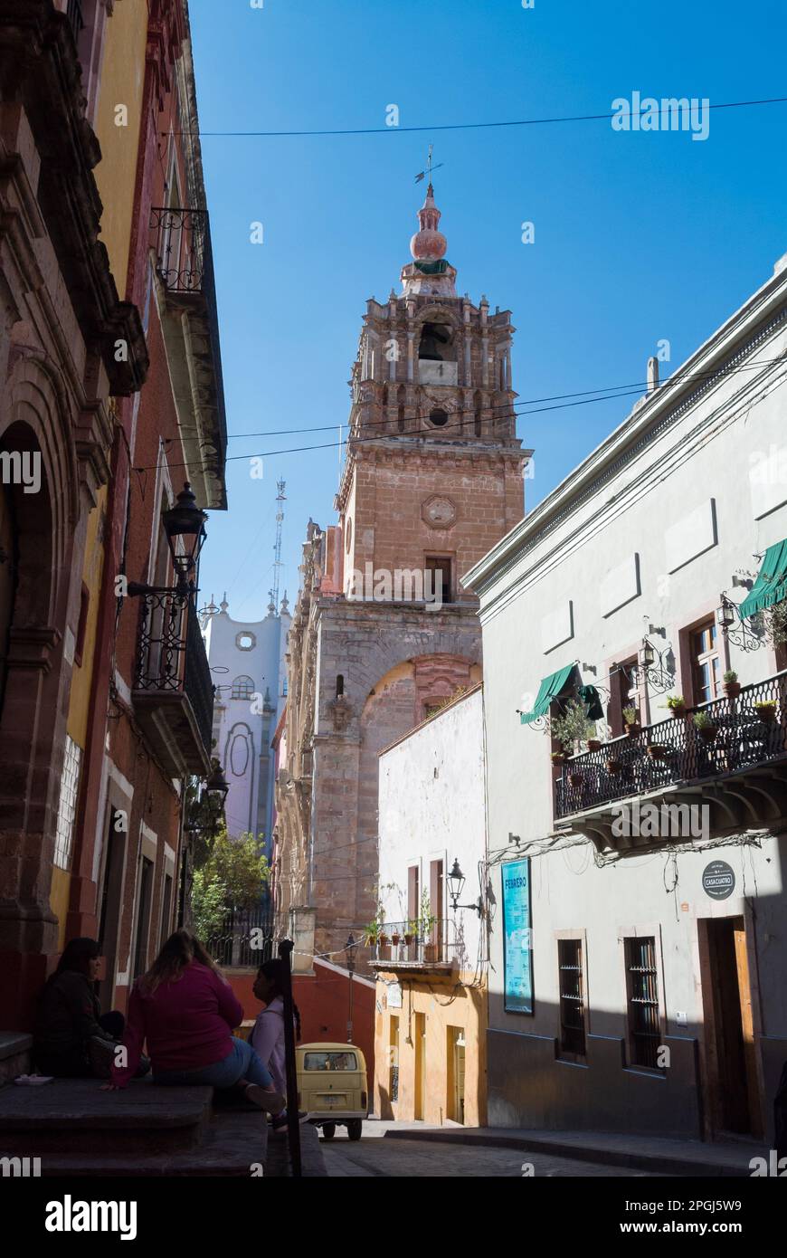 Guanajuato, Guanajuato, Mexico, Street scene of old town in Guanajuato ...
