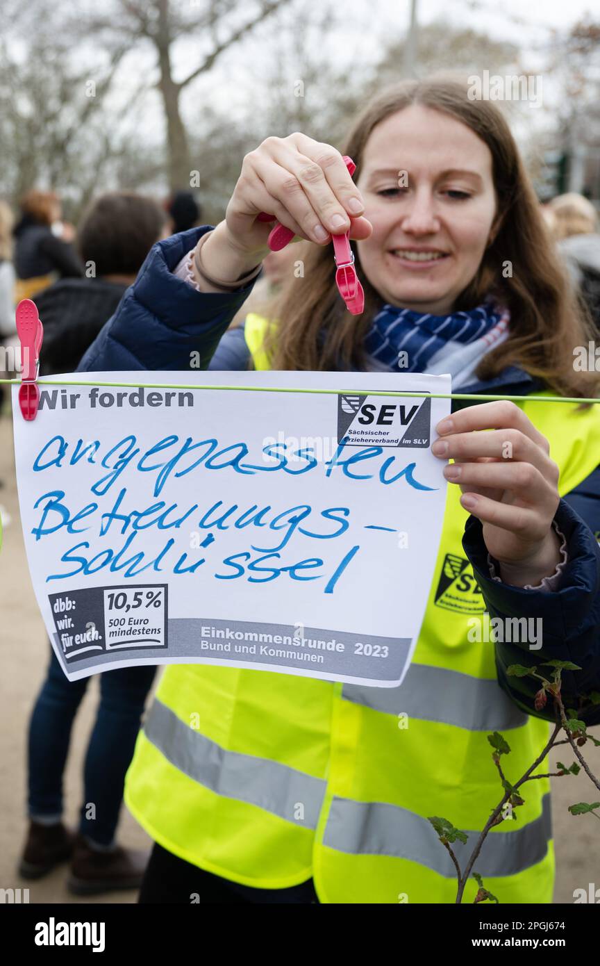 Dresden, Germany. 23rd Mar, 2023. Alexandra Pfeifer, speaker of the ...