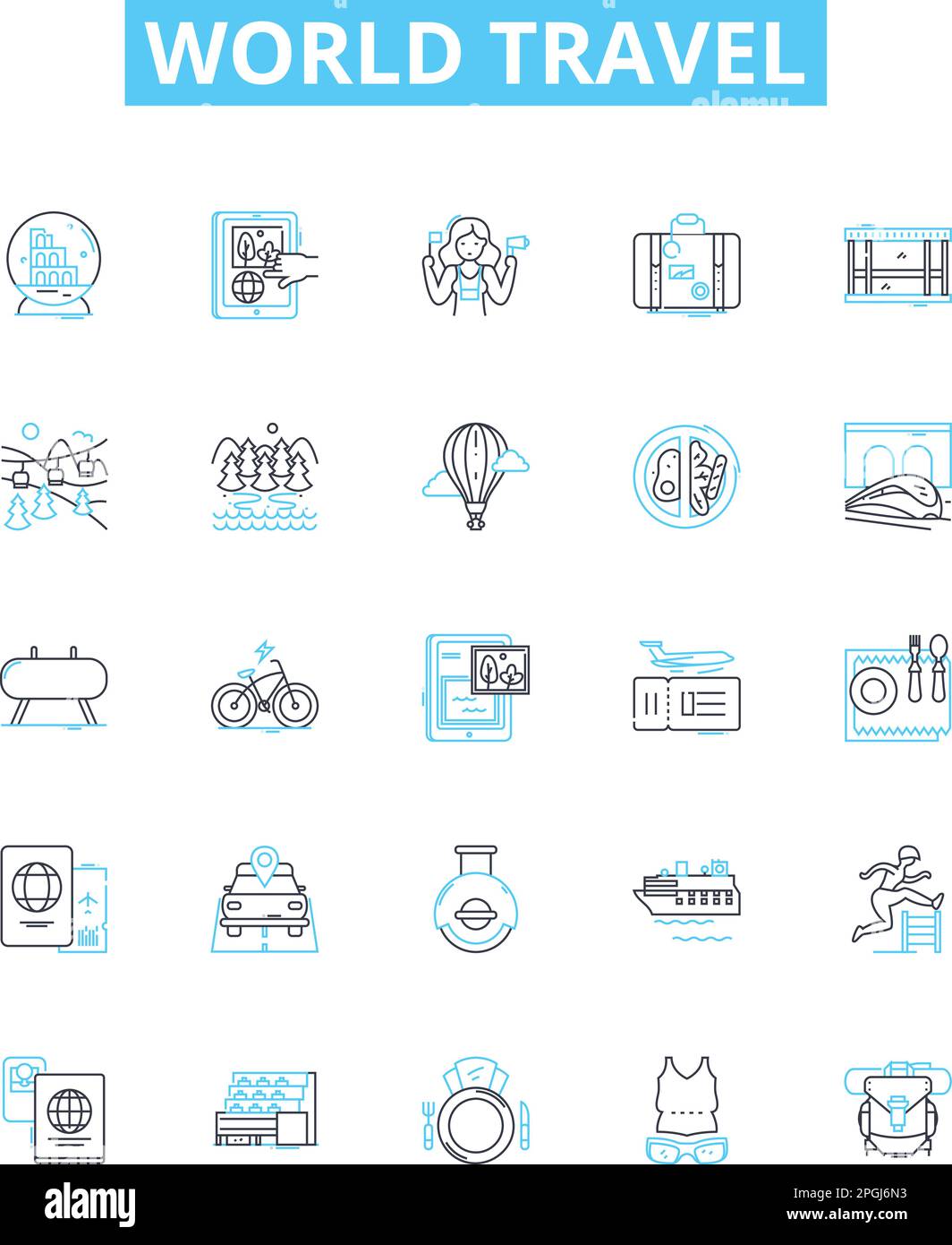 World travel vector line icons set. World, Travel, Globe, Explore ...