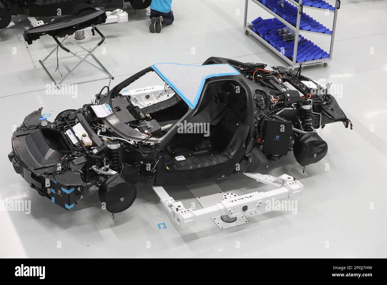 Assembly line producing Electric Hyper car Rimac Nevera is pictured at ...