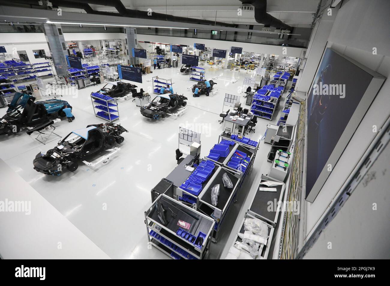 Assembly line producing Electric Hyper car Rimac Nevera is pictured at ...