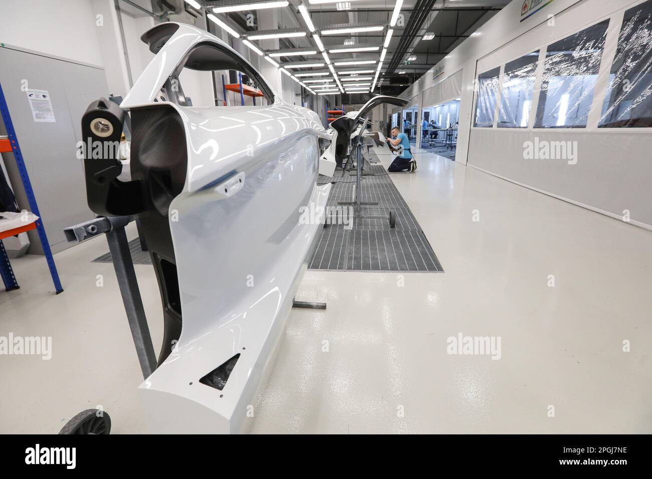 Assembly line producing Electric Hyper car Rimac Nevera is pictured at ...