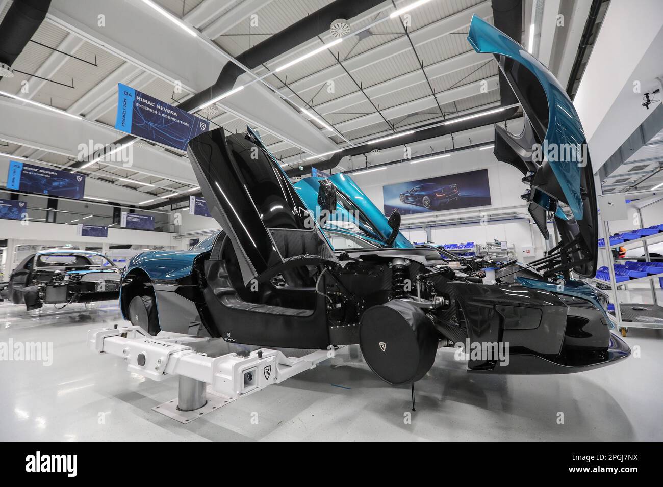 Assembly line producing Electric Hyper car Rimac Nevera is pictured at ...