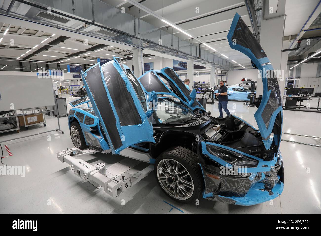 Assembly line producing Electric Hyper car Rimac Nevera is pictured at ...