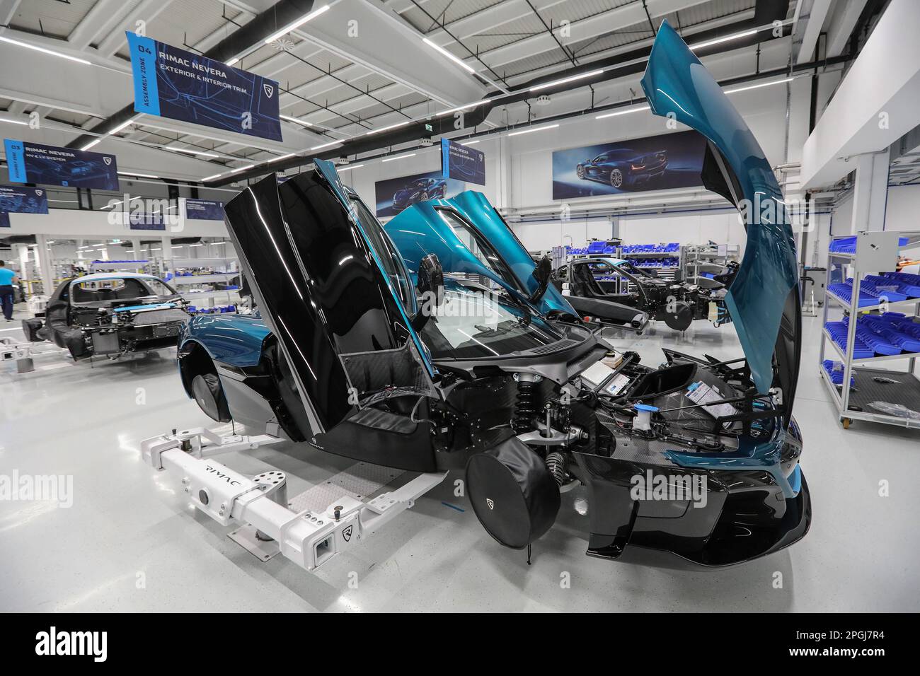 Assembly line producing Electric Hyper car Rimac Nevera is pictured at ...