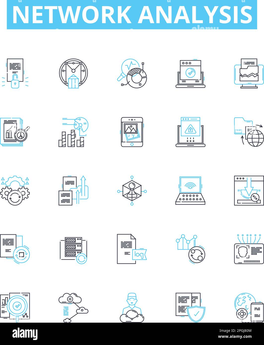 Network analysis vector line icons set. Network, Analysis, Topology ... Network analysis vector line icons set. Network, Analysis, Topology ...