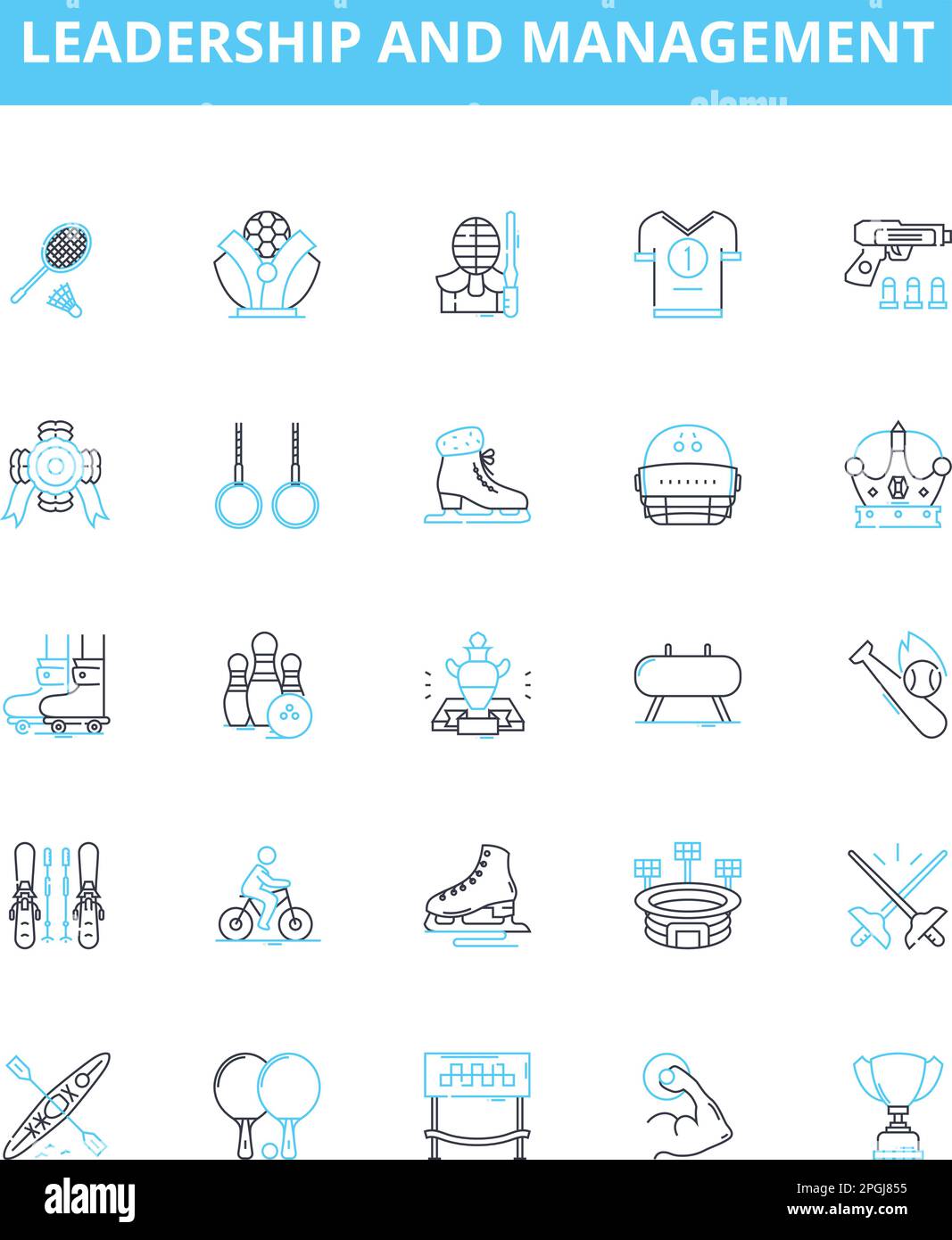 Leadership and management vector line icons set. Leadership, Management, Directive, Directive ...