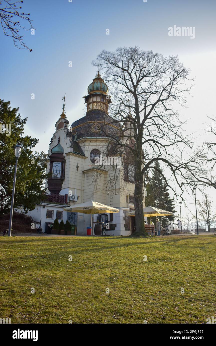 Spring view in Letna Park, Prague, Czech Republic. Spring in Prague ...