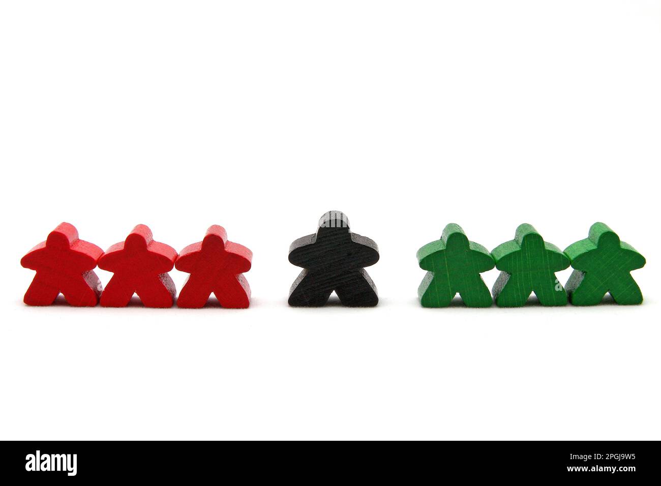 symbol picture two teams with referee Stock Photo - Alamy