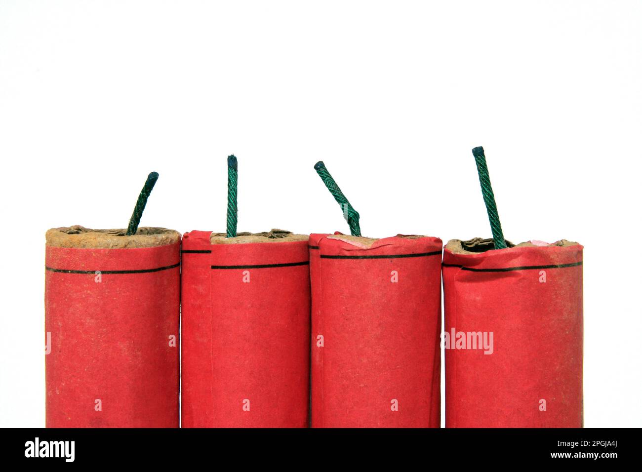 red firework, fuses, cutout Stock Photo - Alamy