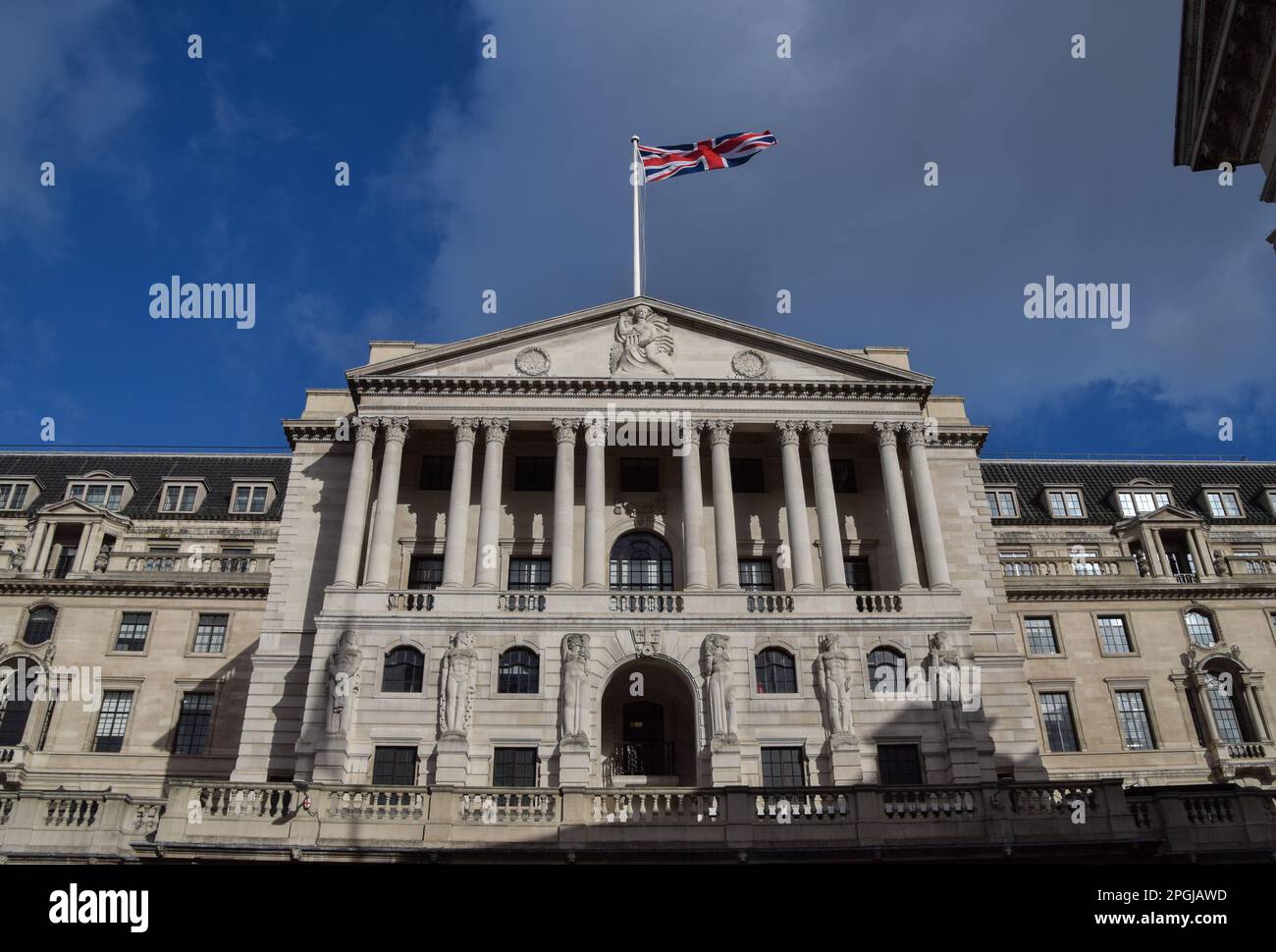 London, United Kingdom, 23rd March 2023. Bank of England exterior ...