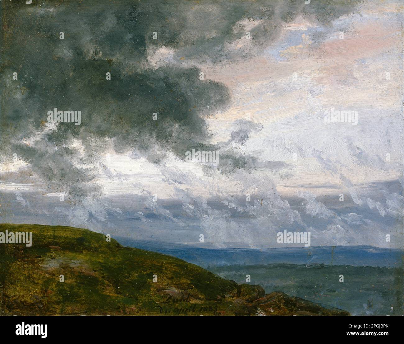 Study of drifting Clouds 1835 by Johan Christian Clausen Dahl Stock ...