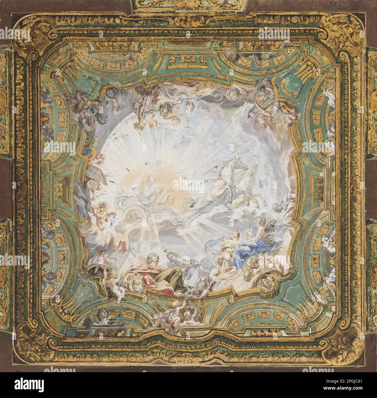 "Chariot of Apollo," Ceiling Design for Count Bielinski's Cabinet ...