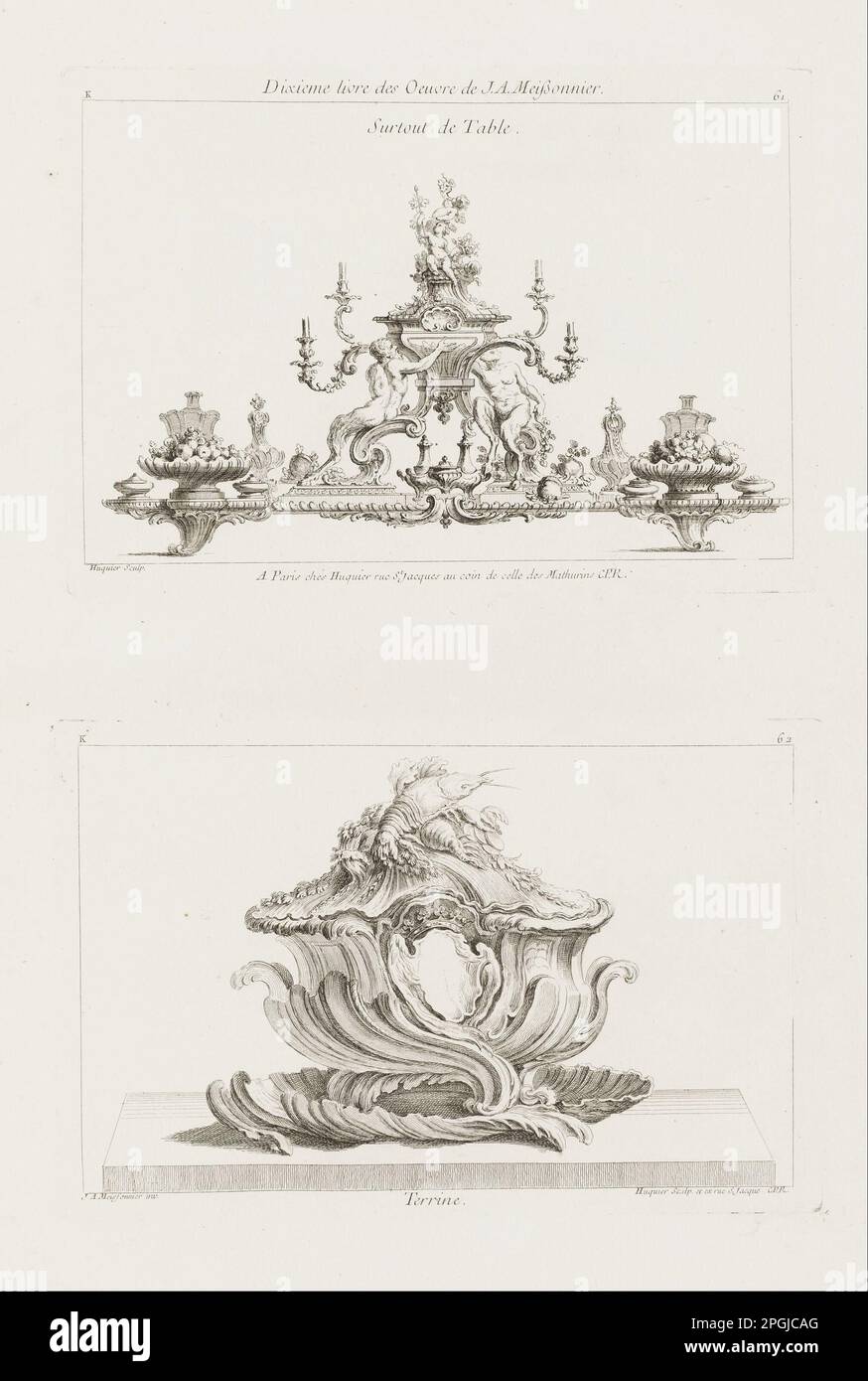 Dixieme livre des oeuvres de J.A. Meissonnier/Surtout de Table [Tenth ...