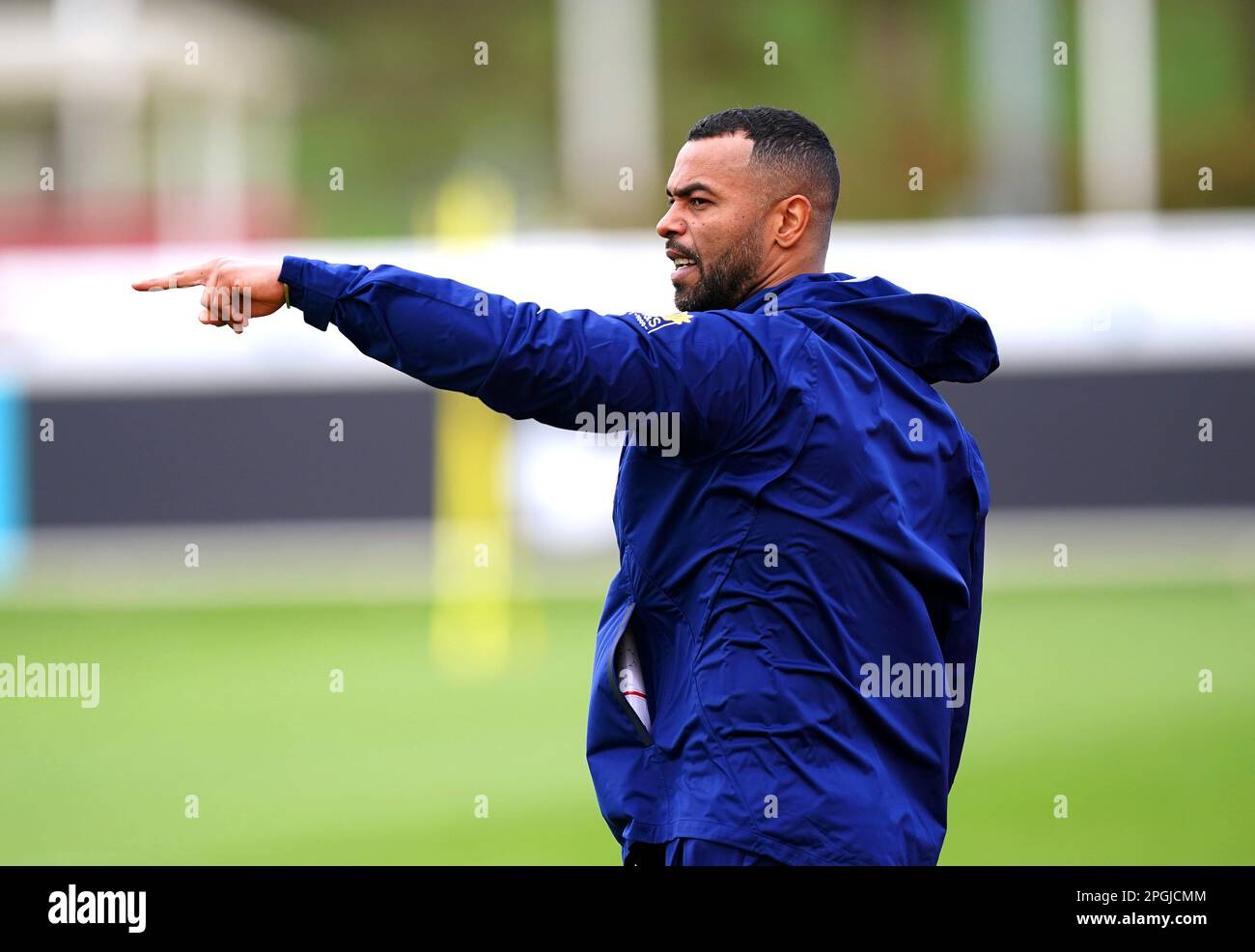 Ashley cole during a training session at st georges park hi-res stock ...
