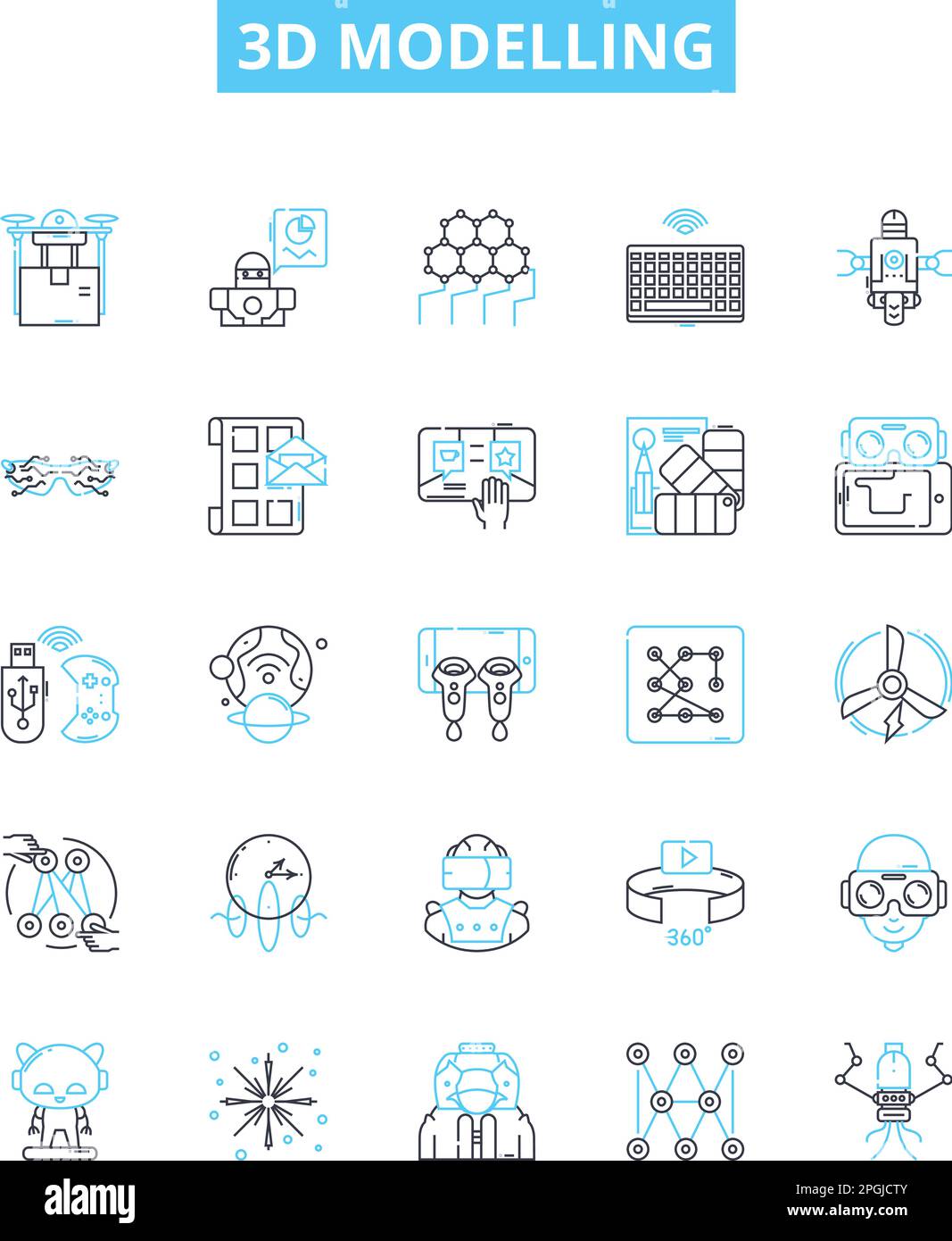 3d modelling vector line icons set. 3D, Modelling, Modeling, CAD ... 3d modelling vector line icons set. 3D, Modelling, Modeling, CAD ...