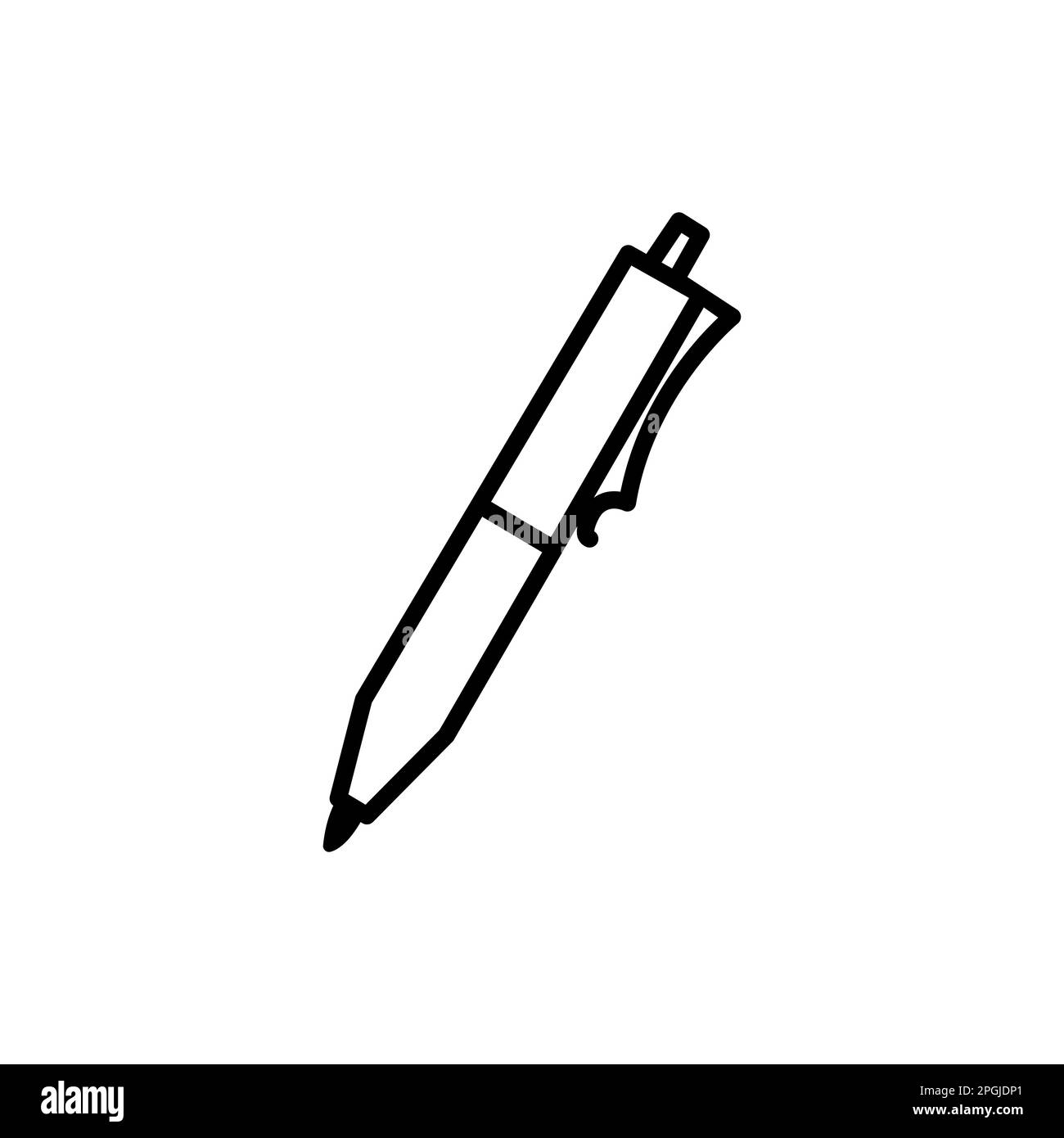 Ballpoint outline illustration vector isolated. Pen icon. ballpoint ...