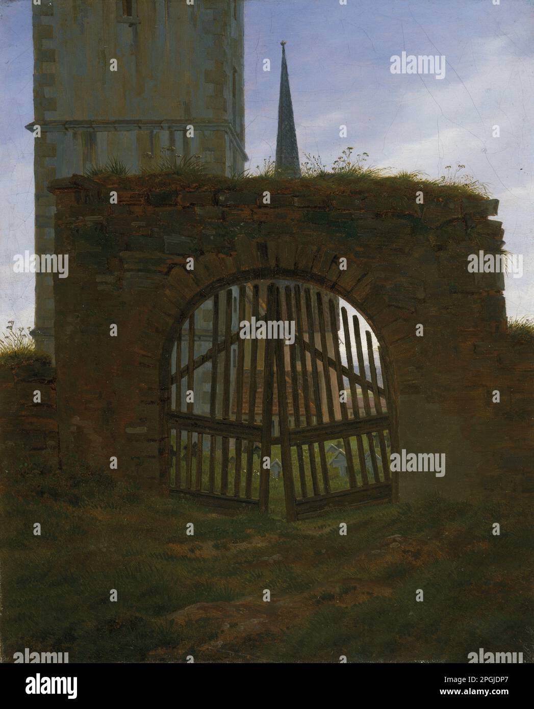 The Cemetery Gate (The Churchyard) between 1825 and 1830 by Caspar ...