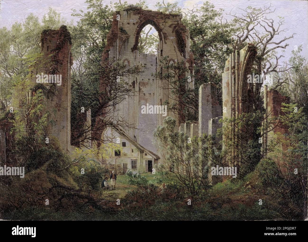 Monastery ruin Eldena 1824 by Caspar David Friedrich Stock Photo - Alamy