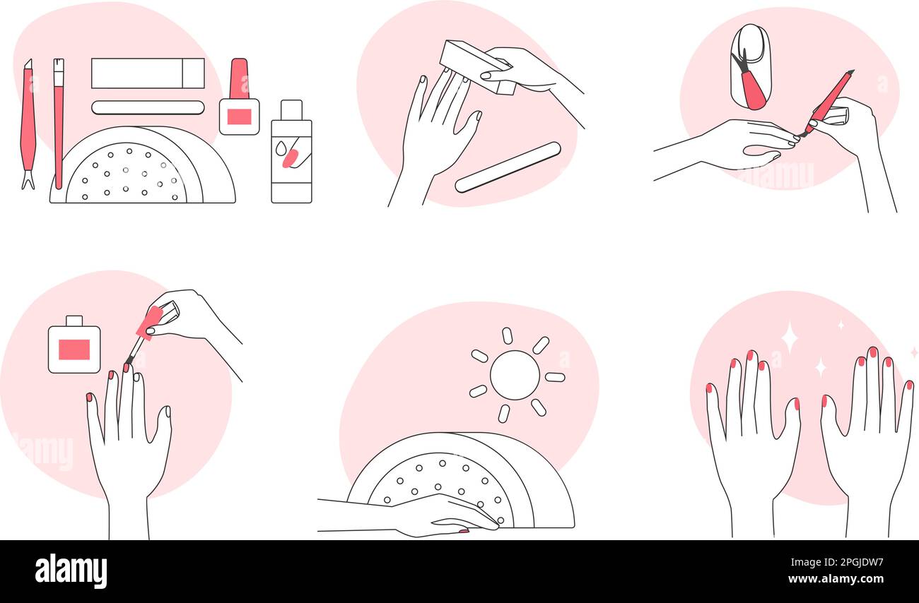 Cartoon outline hand drawn steps Stock Vector Images - Alamy