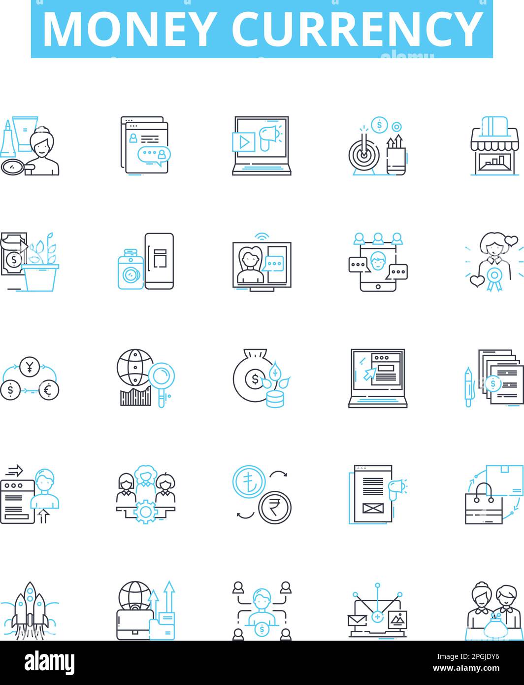 Money currency vector line icons set. Money, Currency, Dollars, Euro ... Money currency vector line icons set. Money, Currency, Dollars, Euro ...
