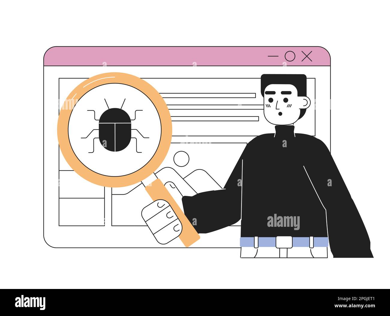 Debugging image Stock Vector Images - Alamy