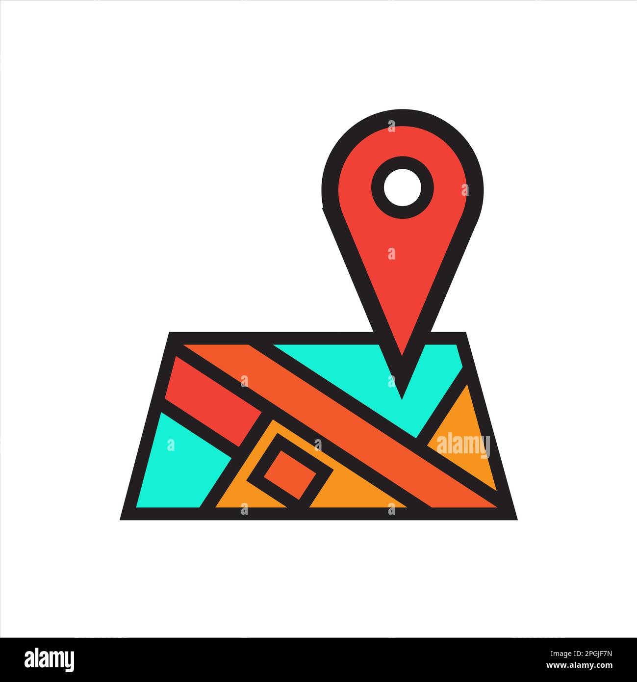Map Icon Location Symbol Stock Photo - Alamy