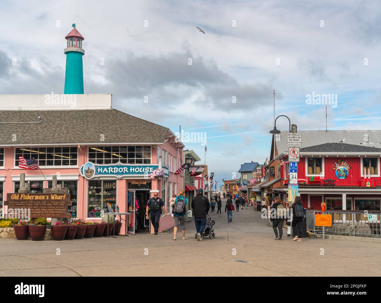 Famous Fisherman's Wharf in Monterey Stock Photo - Alamy