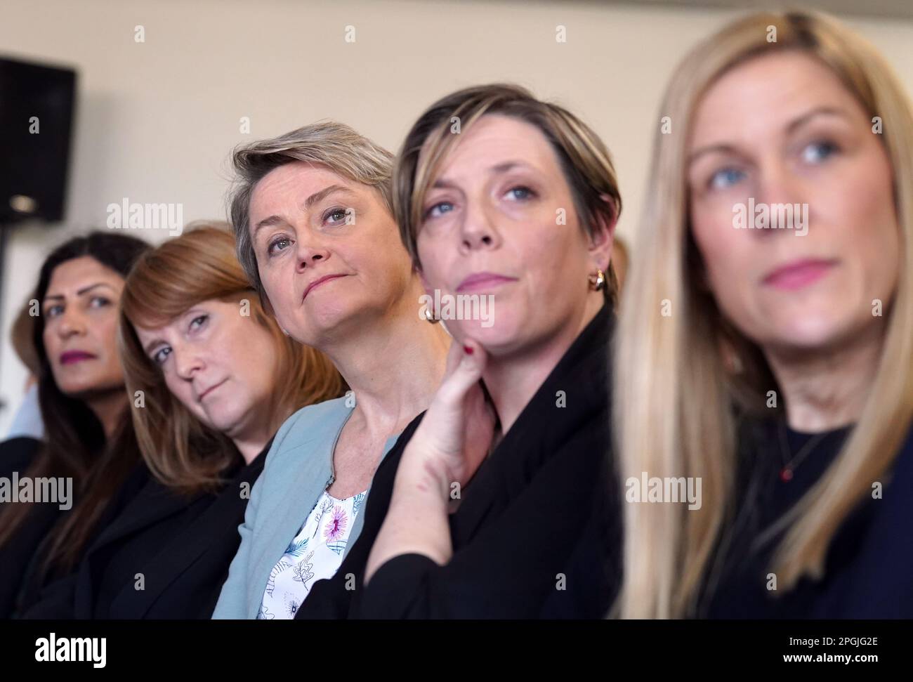 Labour MP's Preet Gill, Sarah Jones, Yvette Cooper, Jess Phillips and ...
