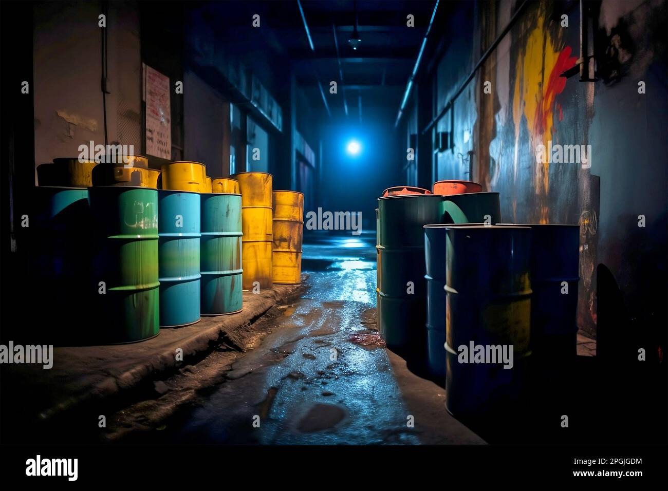 Industrial toxic waste drums hi-res stock photography and images - Alamy