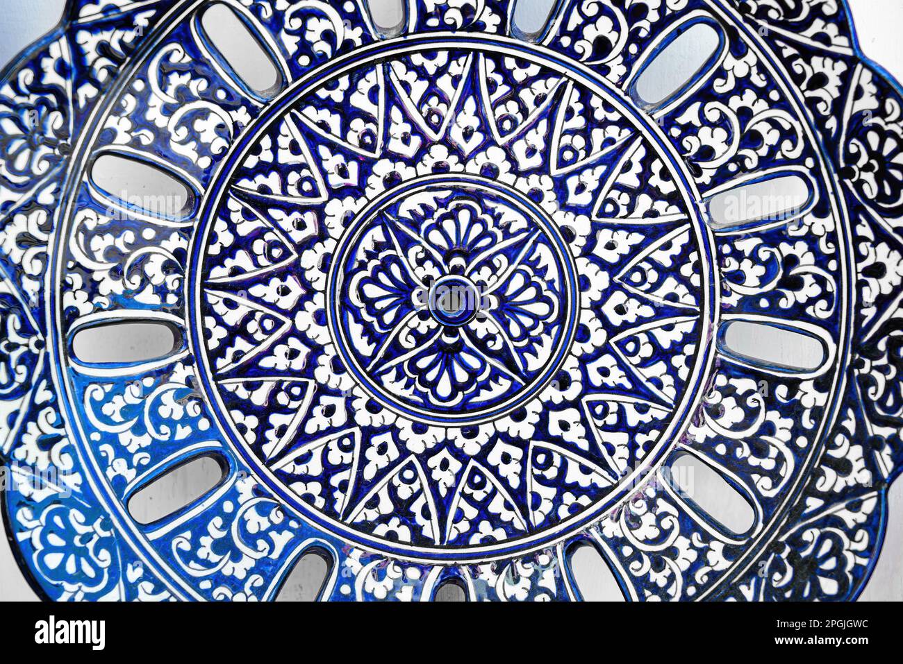Arabic painted ceramic plates abstract background Stock Photo - Alamy